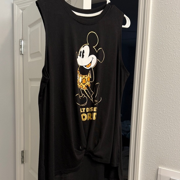 Disney | Tops | Disney Black And Gold Mickey Mouse Muscle Tee | Poshmark